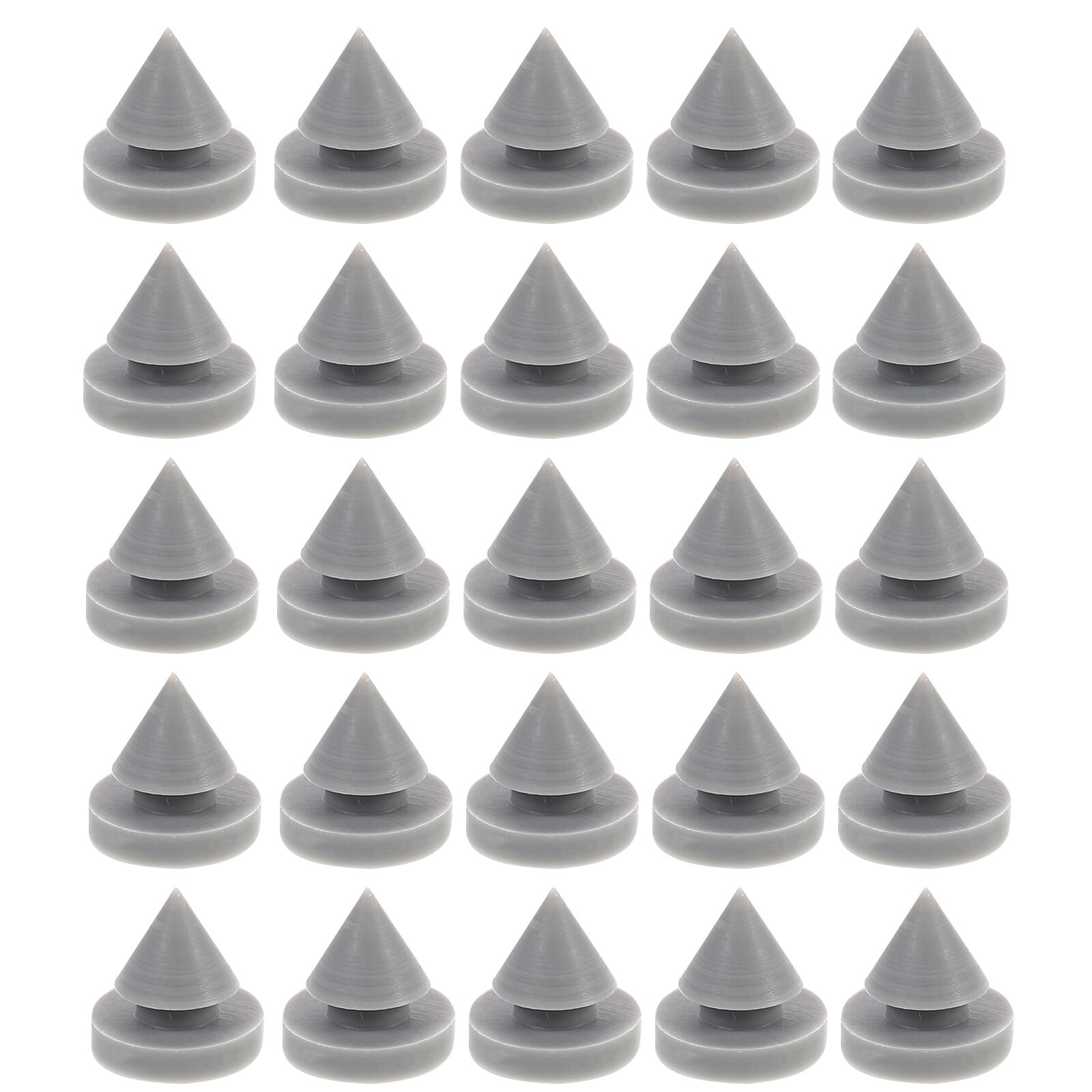 25 Pcs Anti-collision Rubber Plug Handle Bumper Door Knob Grey ...
