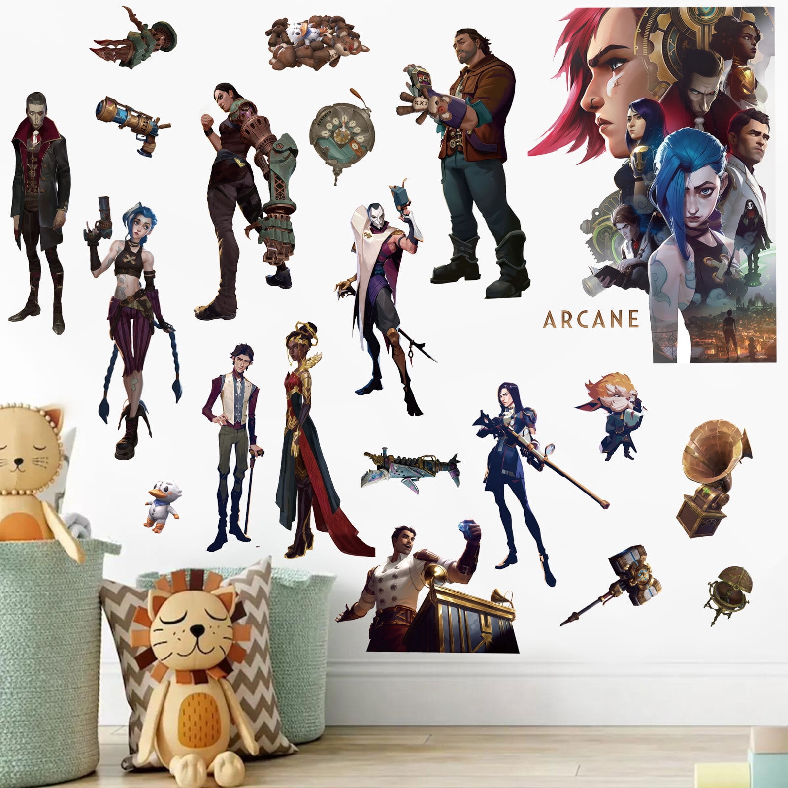 25 Pcs For Arcane Theme For Season Wall Stickers – Cartoon Character ...