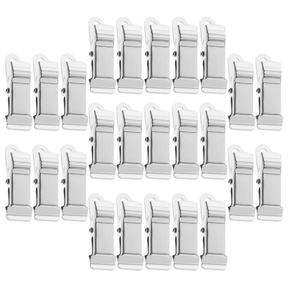 25 Pcs Binder Clips Anti-nozzle Wire Clip 4.00X1.30X1.00CM Silver ...
