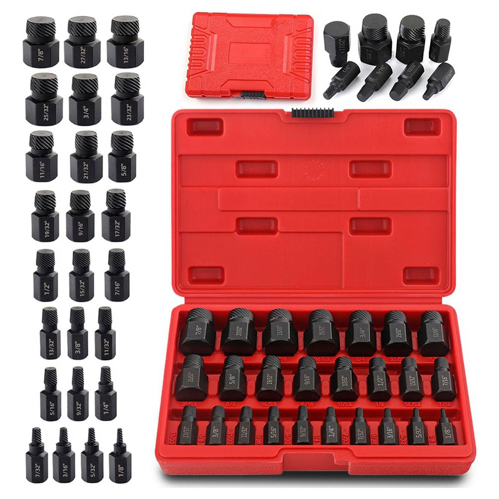 25 Pcs Broken Head Bolt Screw Cap Extractor,Damaged Bolt Extractor Set ...