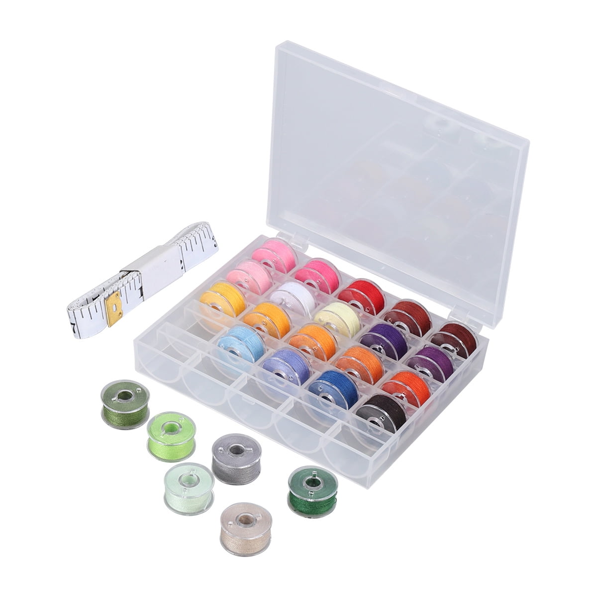 25 Pcs Brother Sewing Machine Embroidery Bobbin and Case Spools Kit ...