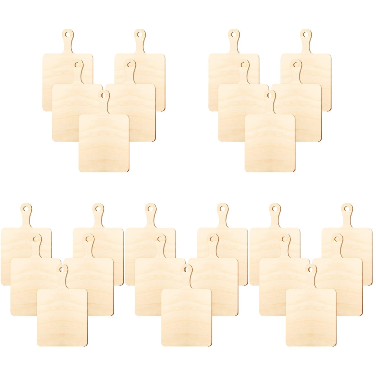 25 Pcs Chopping Board Wood Professional Cutting Mini Wooden with Handle ...