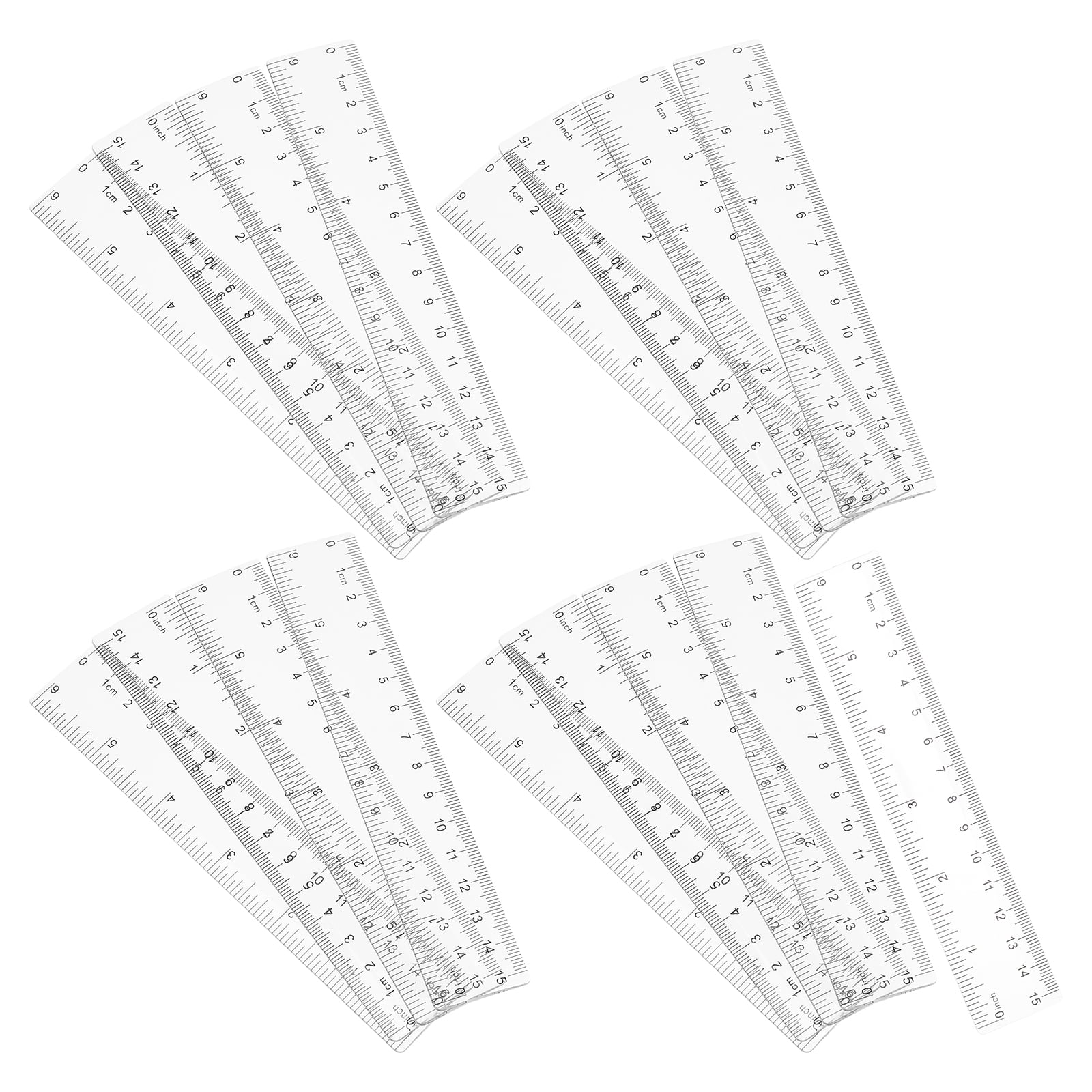 Koolleo 25pcs Plastic Measuring Rulers Students Drawing Rulers ...