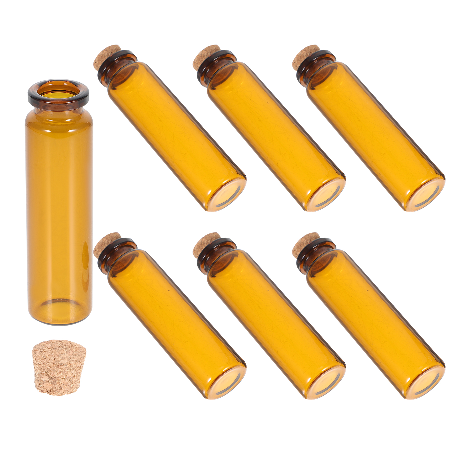 25 Pcs Clear Plastic Test Tube Sample Bottles Chemical Reagent Seal ...