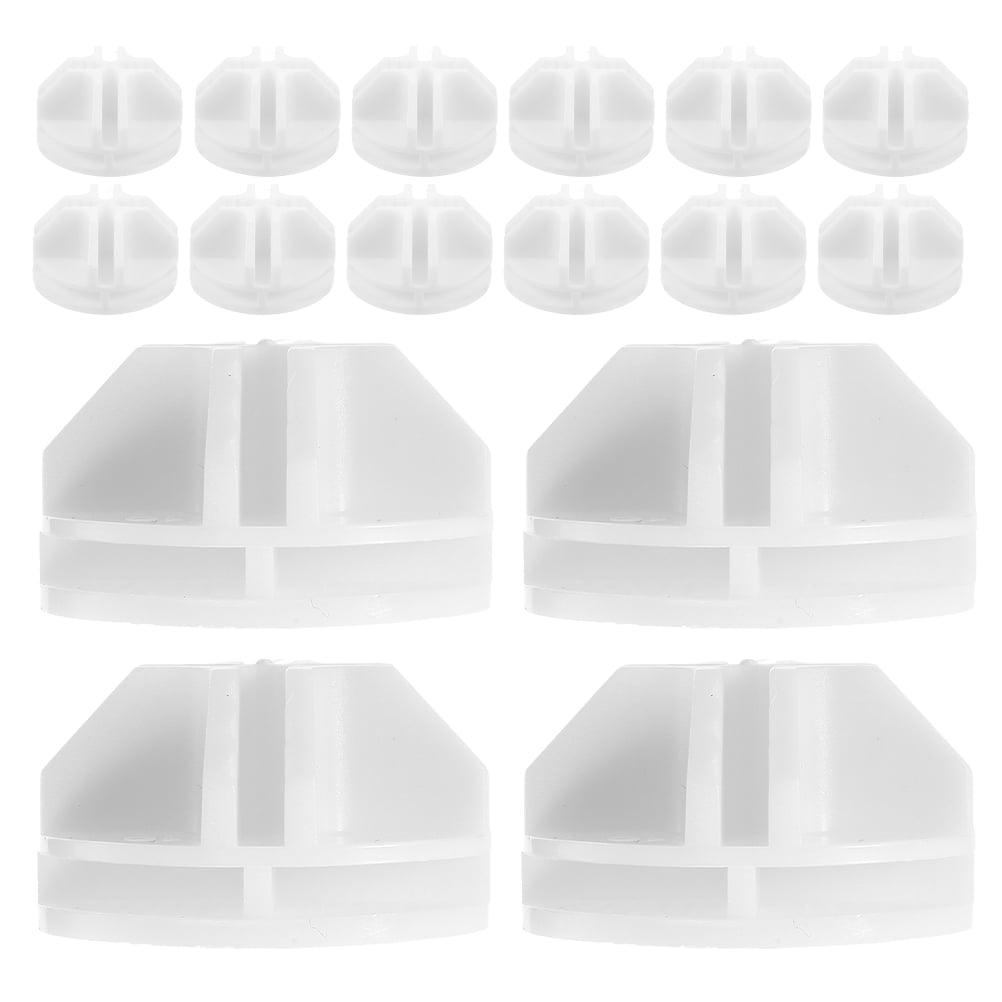 25 Pcs Combination Storage Cabinet Buckle Connector Grid Wire White ...
