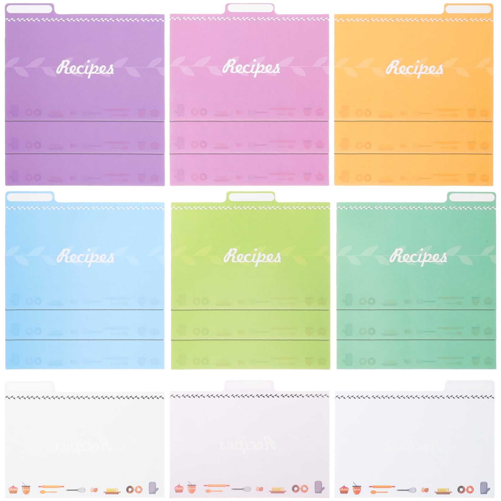 25 Pcs Cooking Note Cards Multi-use Recipe Dividers Blank Labels ...