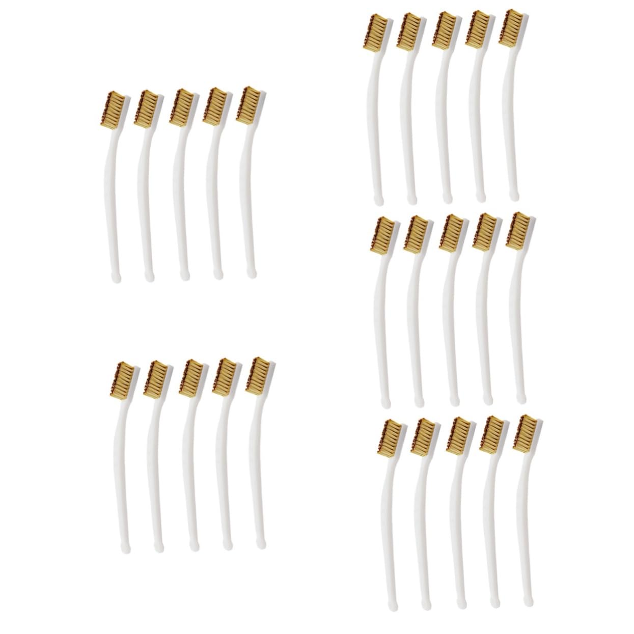 25 Pcs Copper Wire Brush Cleaning Brush Mini Drill Bits Motor Door ...