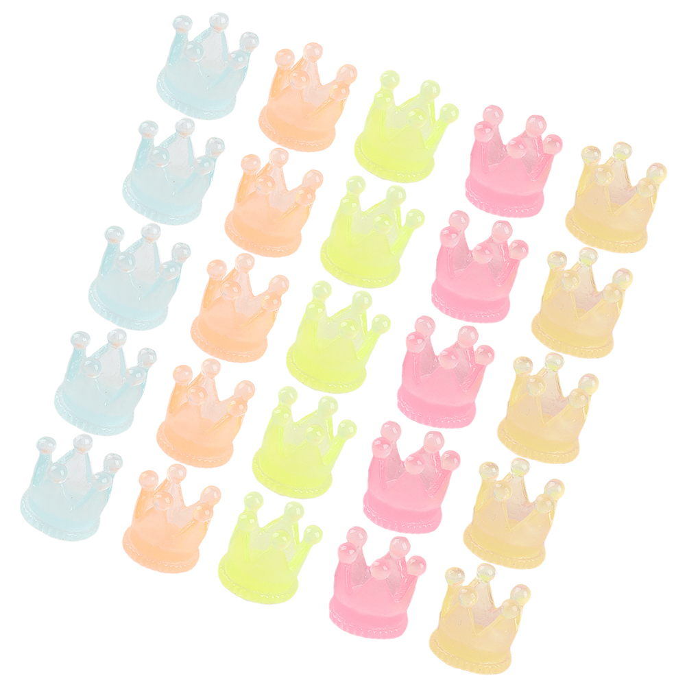 25 Pcs Crown The Crown Plant Decor Desk Crowns Statue Night Glowing ...