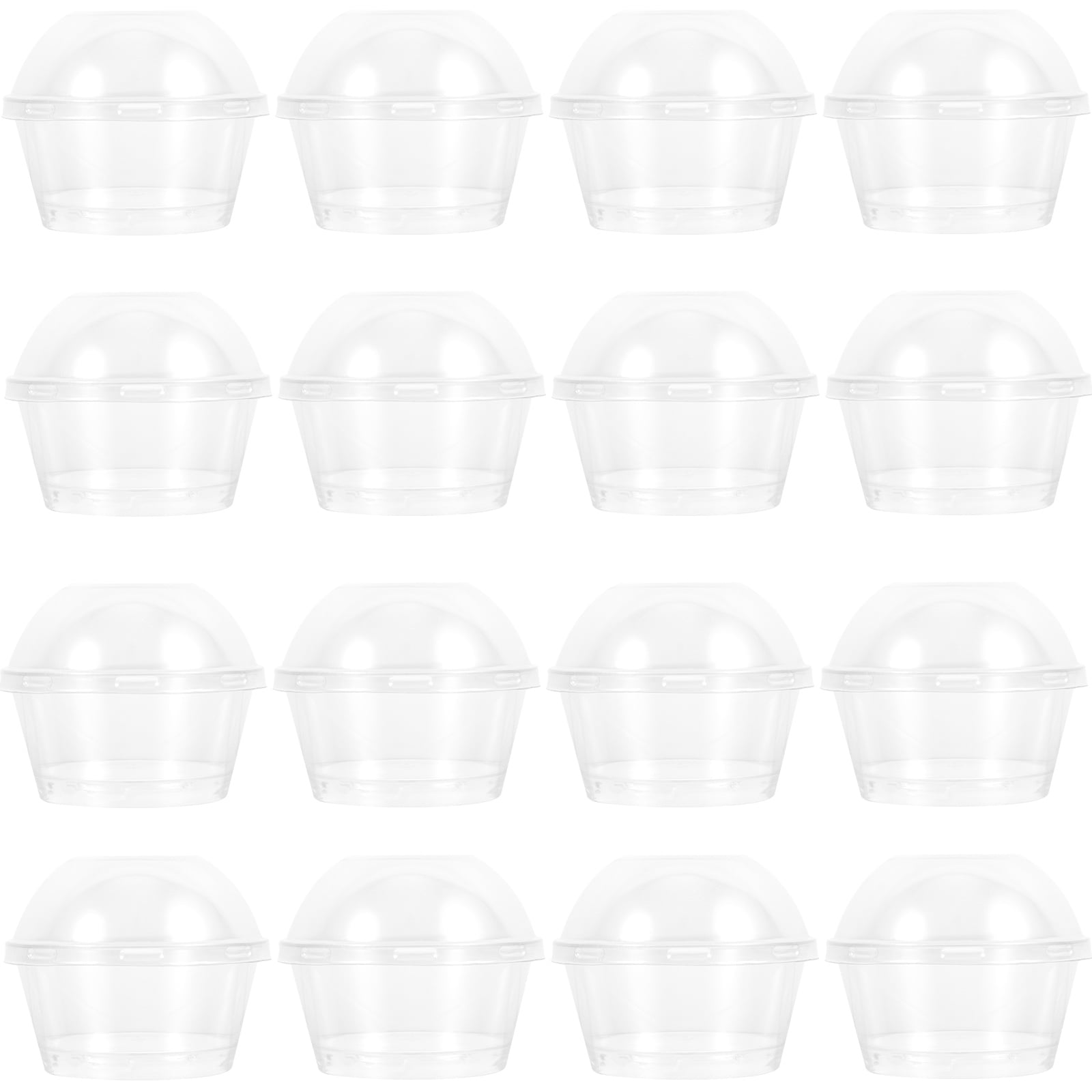 25 Pcs Dessert Cups Plastic Tableware Disposable Food Containers with ...