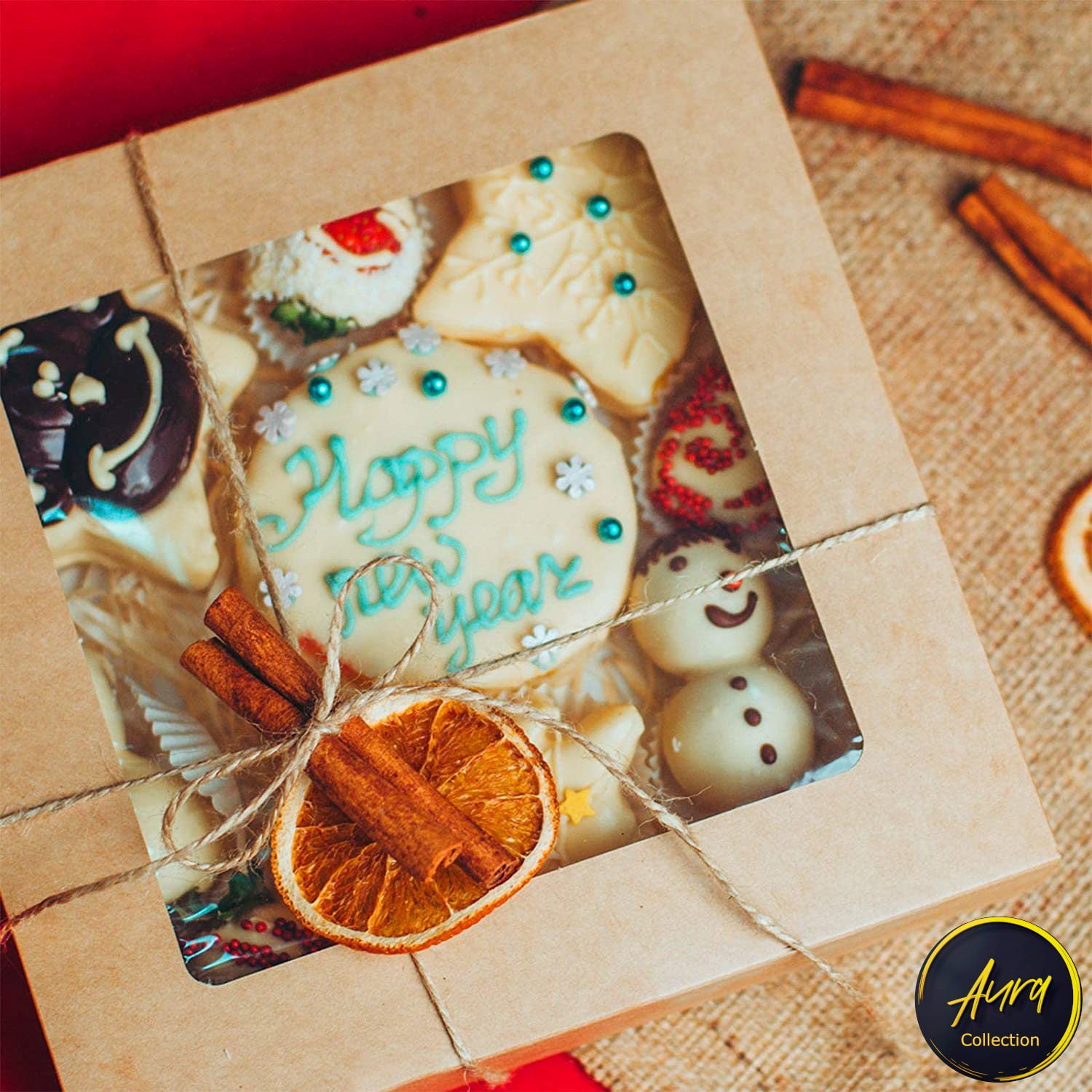 25 Pcs Disposable Brown Bakery Box with Window for Cupcake, Pie ...