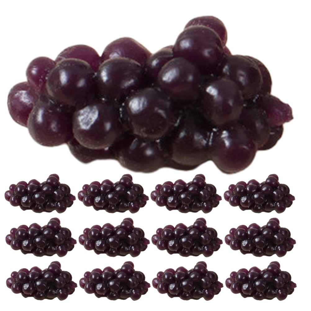 25 Pcs Doll House Mini Grape Dollhouse Miniature Fruits Purple ...