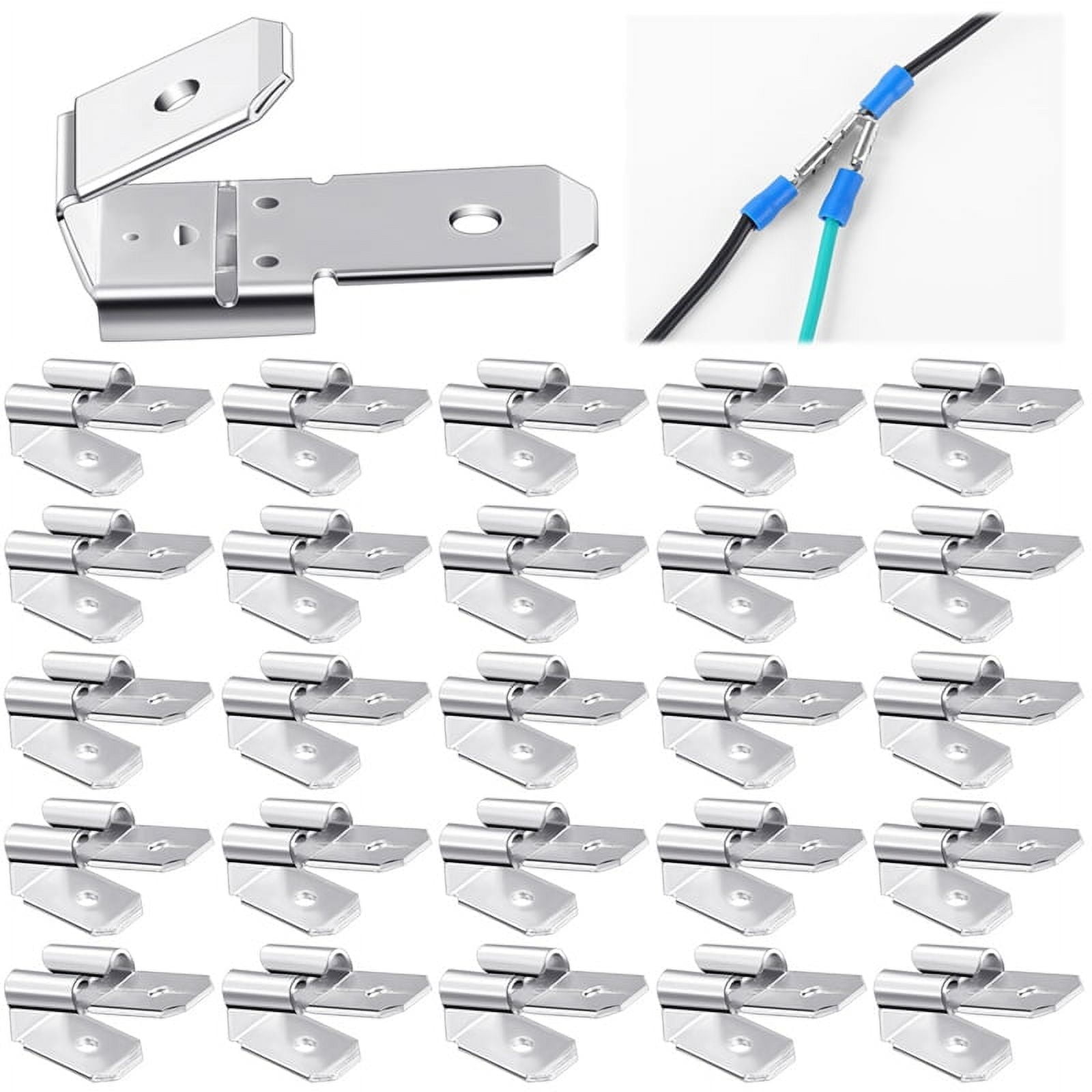 25 Pcs Double Piggyback Spade Connectors,Female Male Quick Disconnect ...