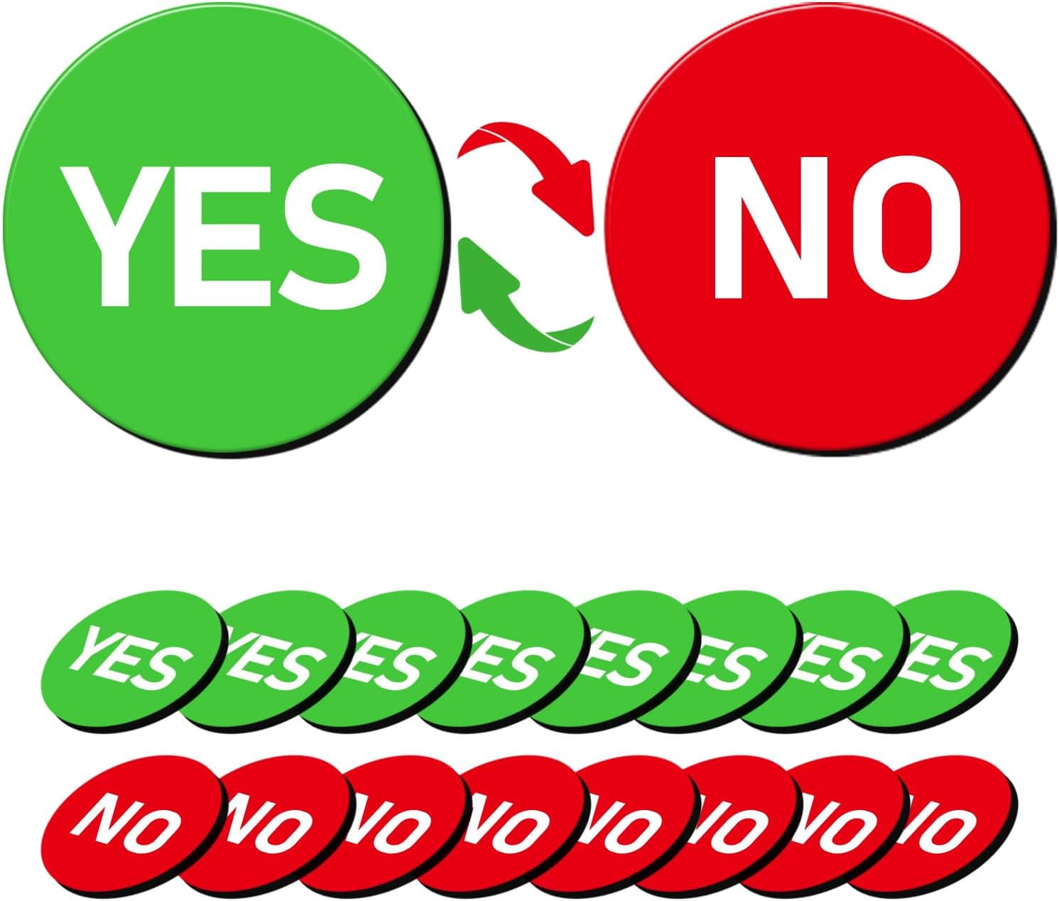 25 Pcs Double-Sided Red Green Magnets, Flip Over Colored Magnetic Dots ...