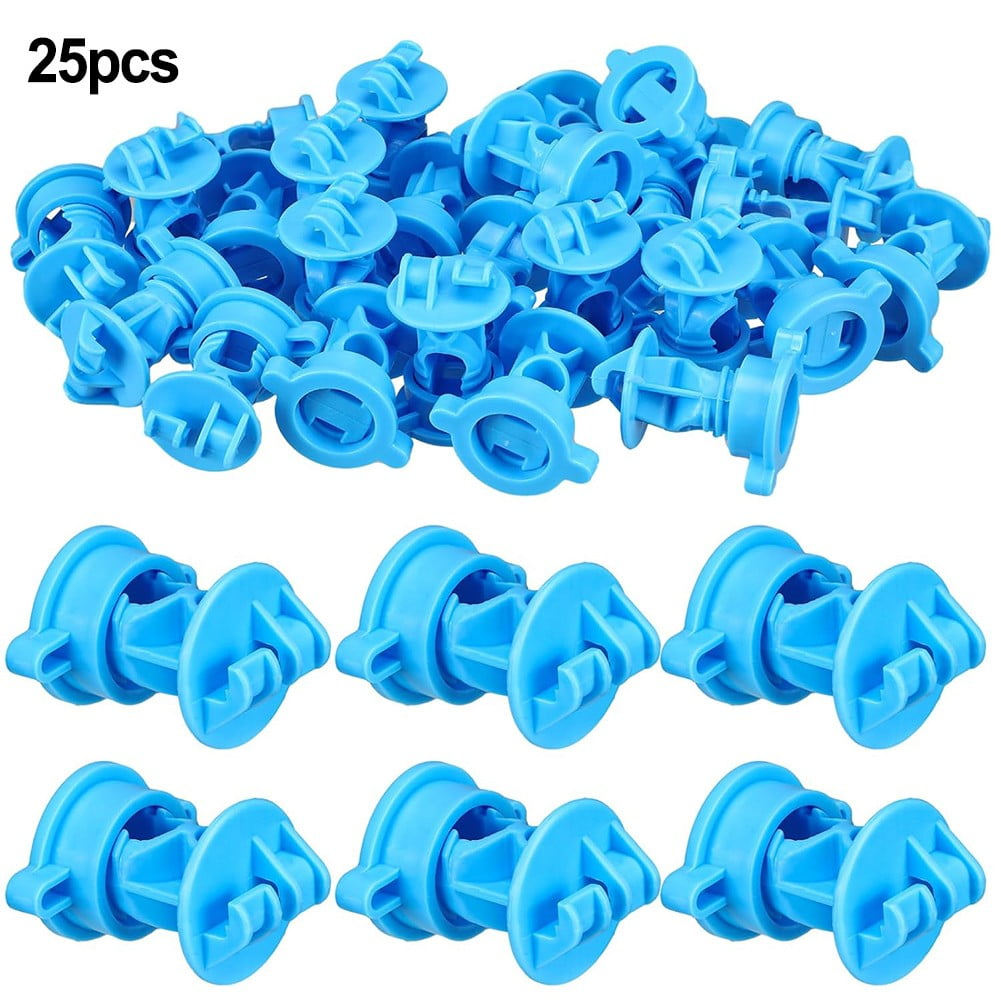 25 Pcs Durable Plastic Screw Tight Round Post Insulators Garden 9.5mm ...