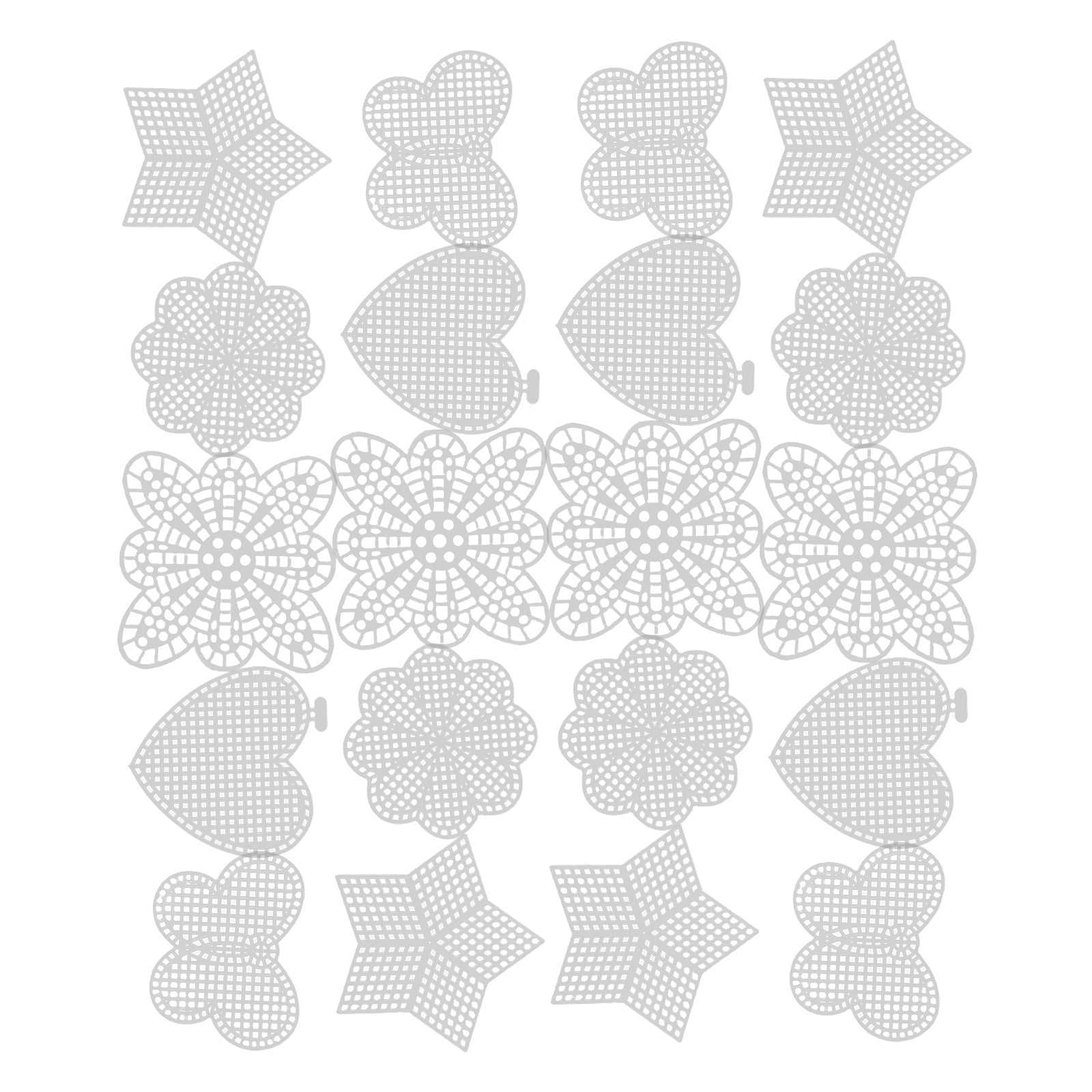 25 Pcs Embroidered Canvas Shawl Pins Blank Mesh Plastic Sheet - Walmart.com