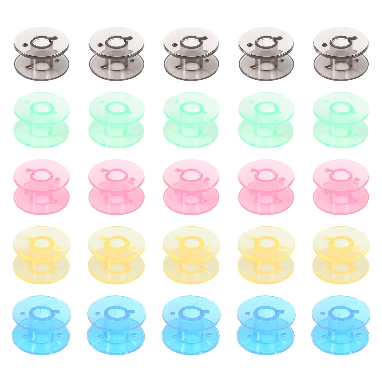 25 Pcs Empty Bobbins Sewing Machine Parts Spools Electric Household ...