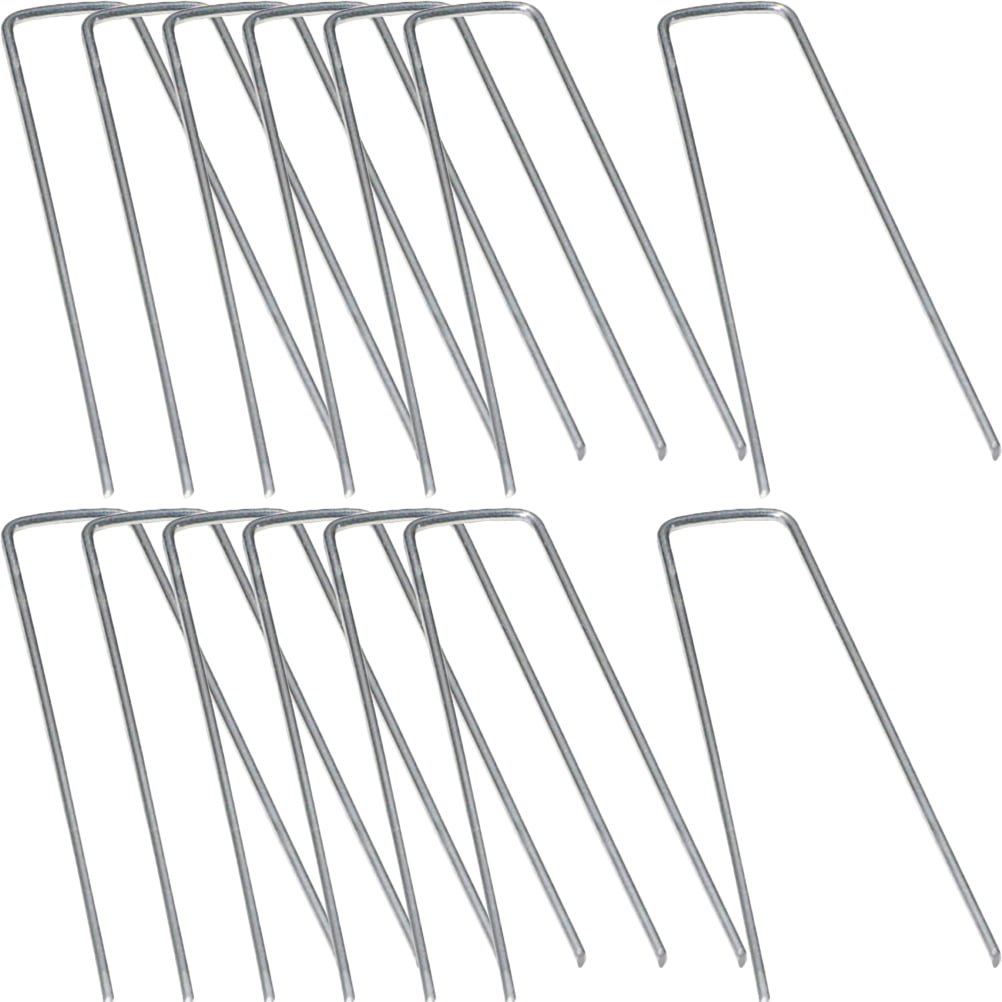 25 Pcs Grass Rug U-shaped Ground Nail Artificial Lawn Pegs - Walmart.com