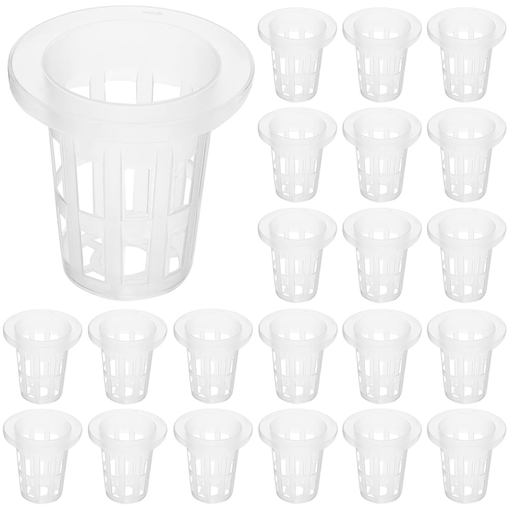 25 Pcs Hydroponic Vegetable Basket Planter Pot Garden Net Cups Plastic ...