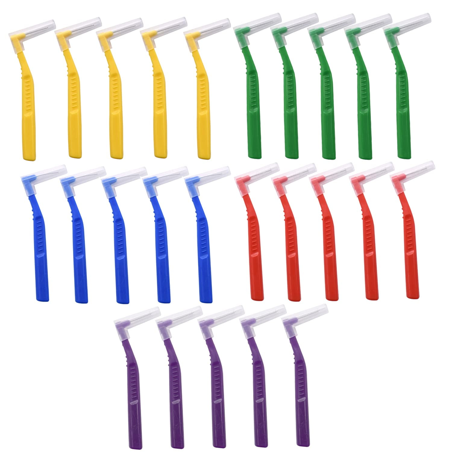 25 Pcs Interdental Angle NG01 Brushes,Reusable Dental Cleaners,Oral ...
