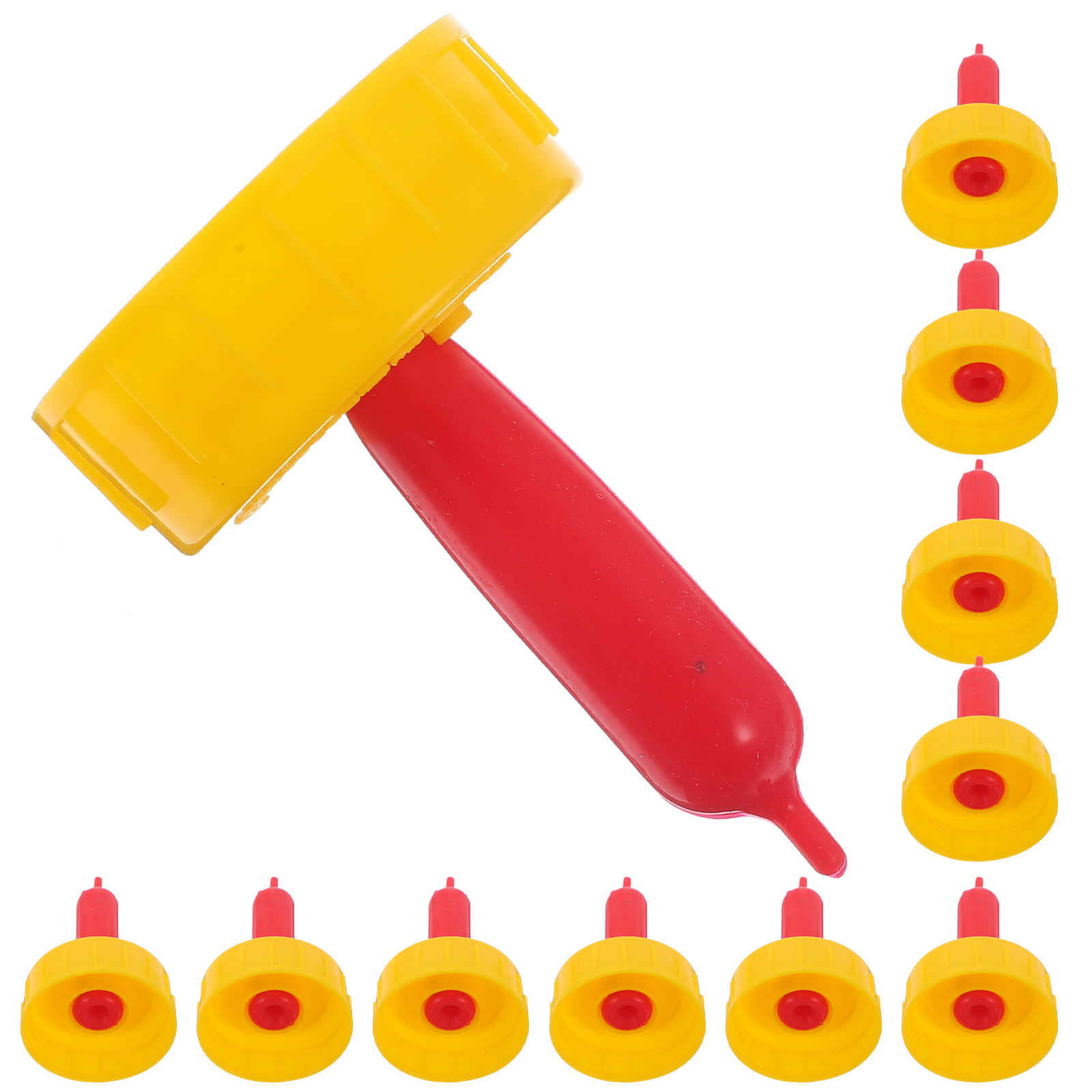 25 Pcs Lamb Milk Bottle Pacifiers Animal Nursing Nipple Yellow ...