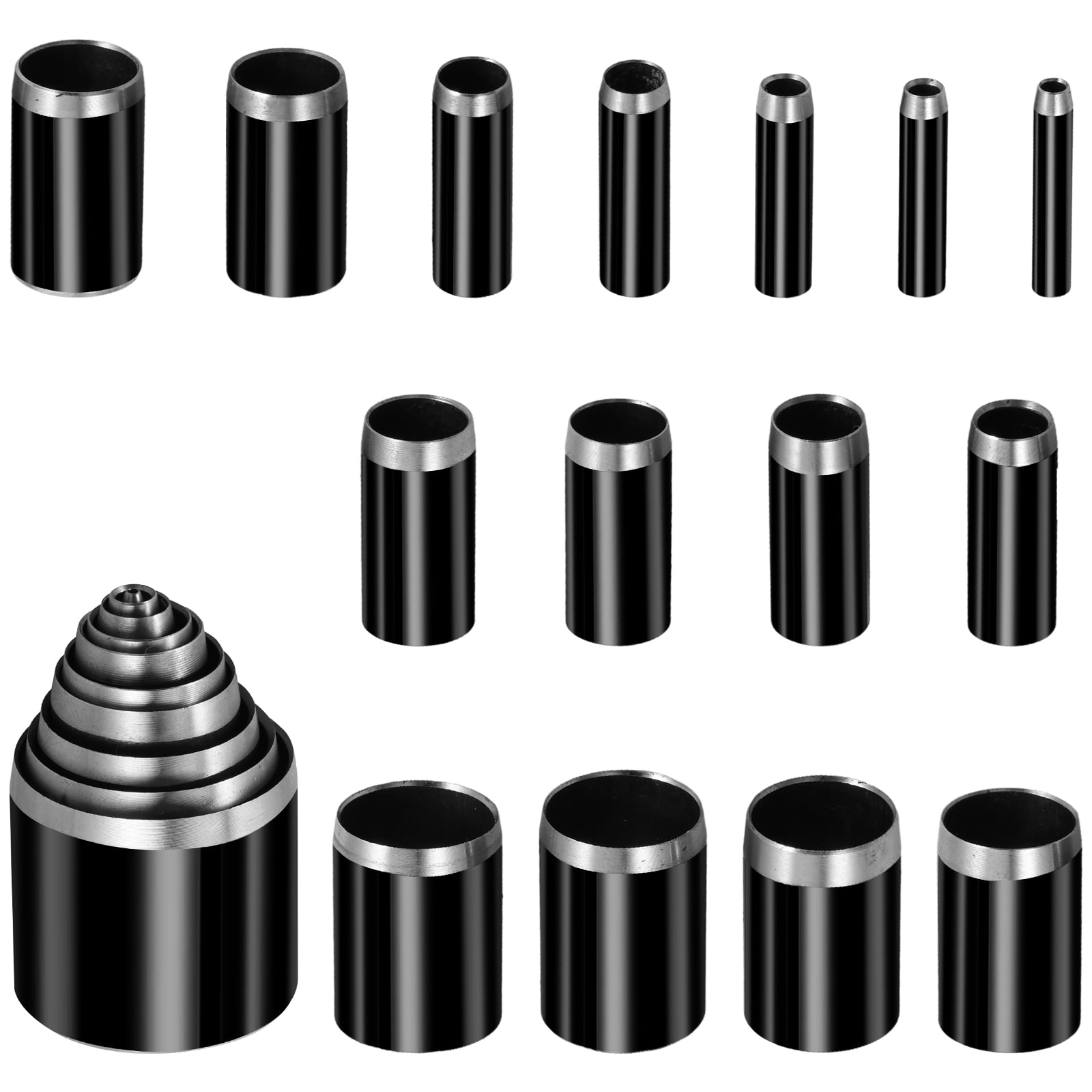 25 Pcs Leather Circle Cutter Tool Set Carbon Steel Punching Die Set ...