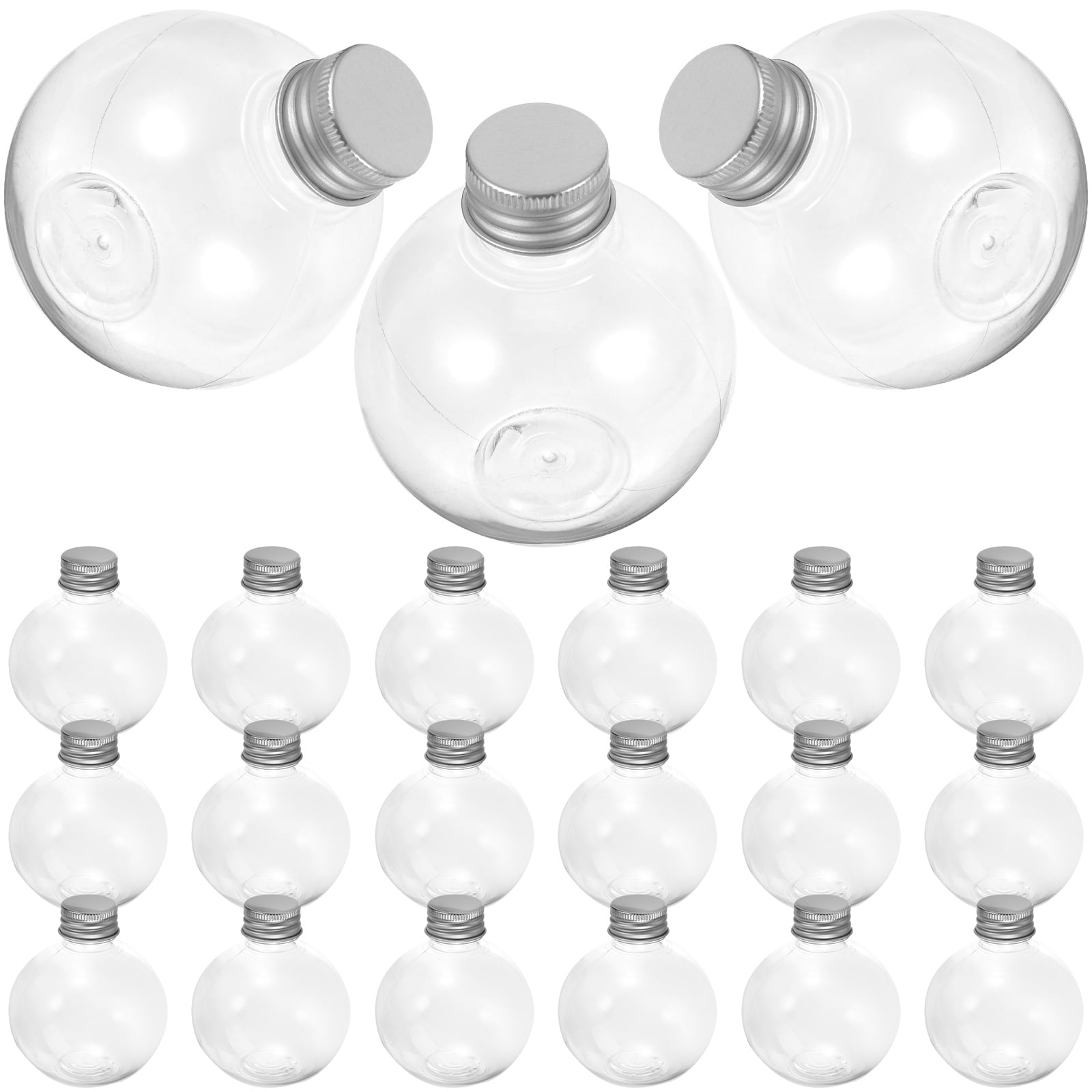 25 Pcs Lightbulb Bottles Transparent Plastic Art Decoration DIY Travel ...