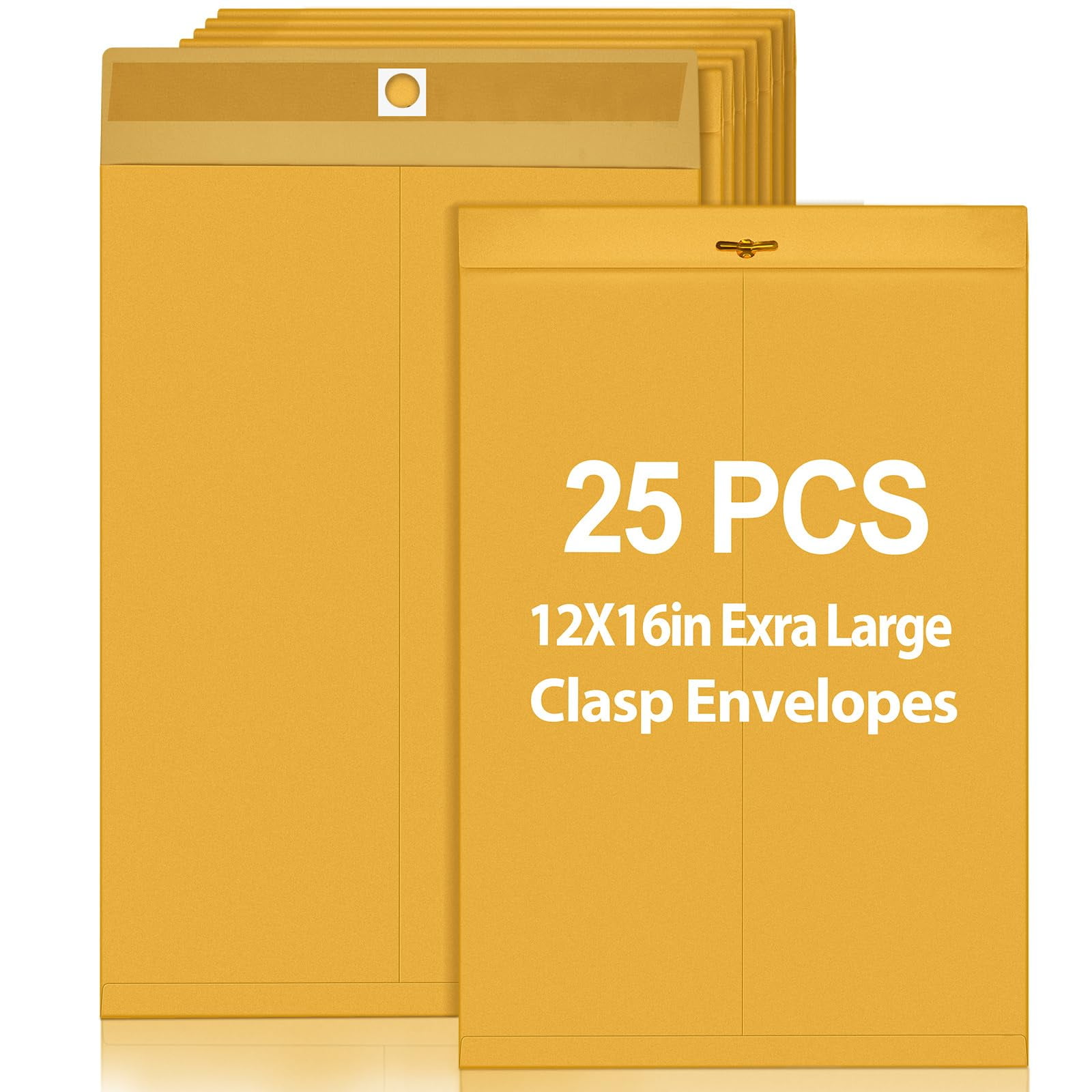 25 Pcs Manilla Envelopes 12 x 16 Inch Large Clasp Envelope Catalog ...