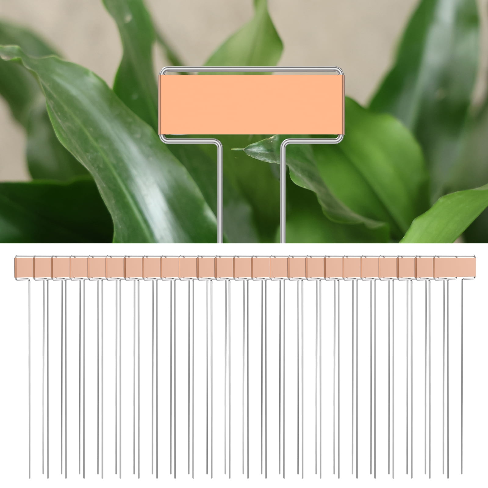 25 Pcs Metal Plant Labels T Type Plant Labels Waterproof Nursery Garden ...