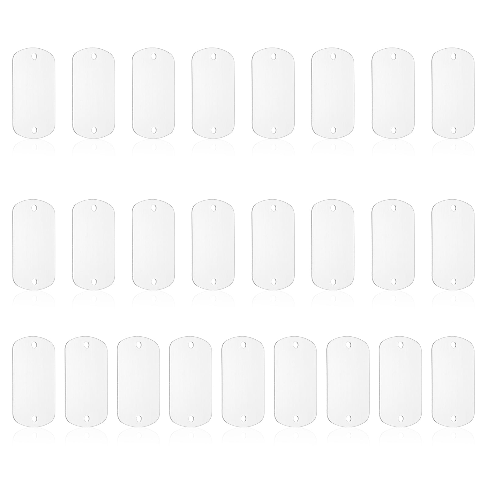 25 Pcs Metal Stamping Blanks, Rectangle Stamping Tags Blanks Aluminum ...