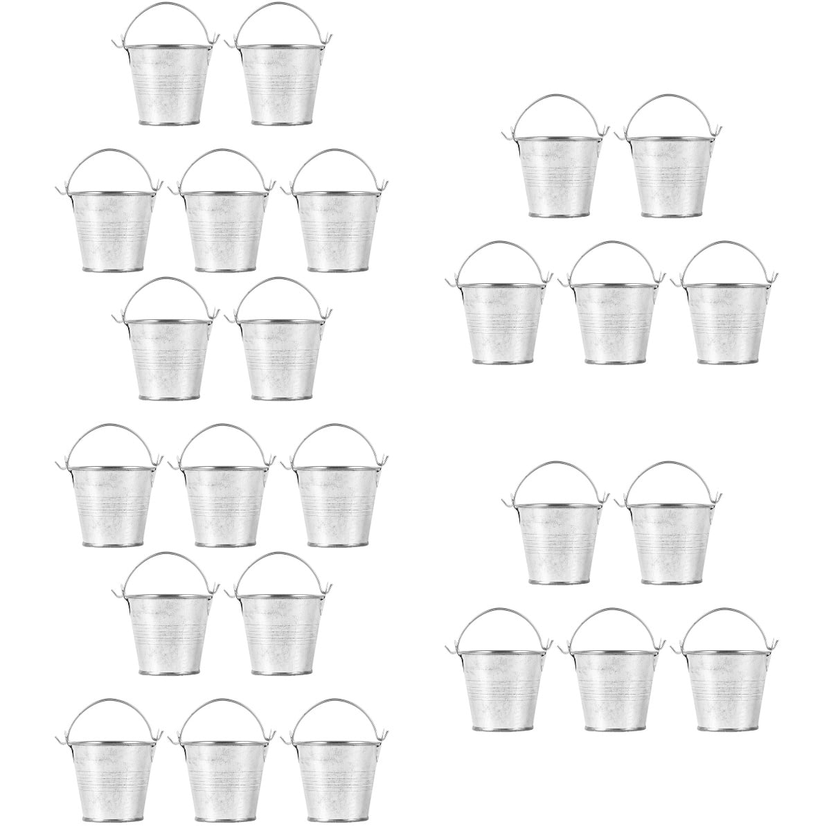 25 Pcs Mini Bucket Flower Pots Succulents Flower Pot Practical ...