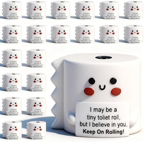 25 Pcs Mini Rubber Toilet Roll Toys Positive Gifts Mini Toilet Rolls ...