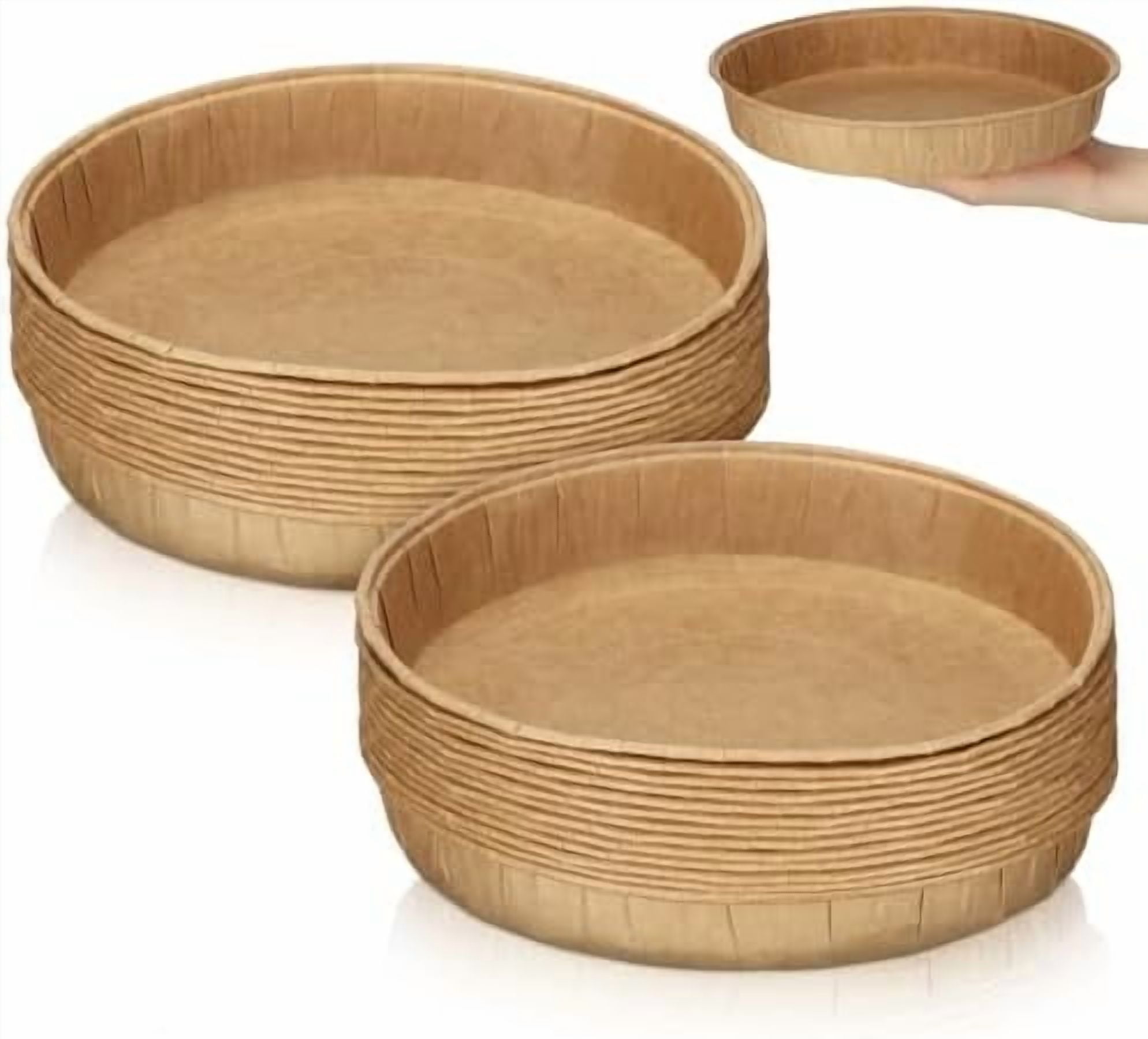 25 Pcs Paper Pie Pans for Baking Disposable Tart Mold Bulk Round Easy ...