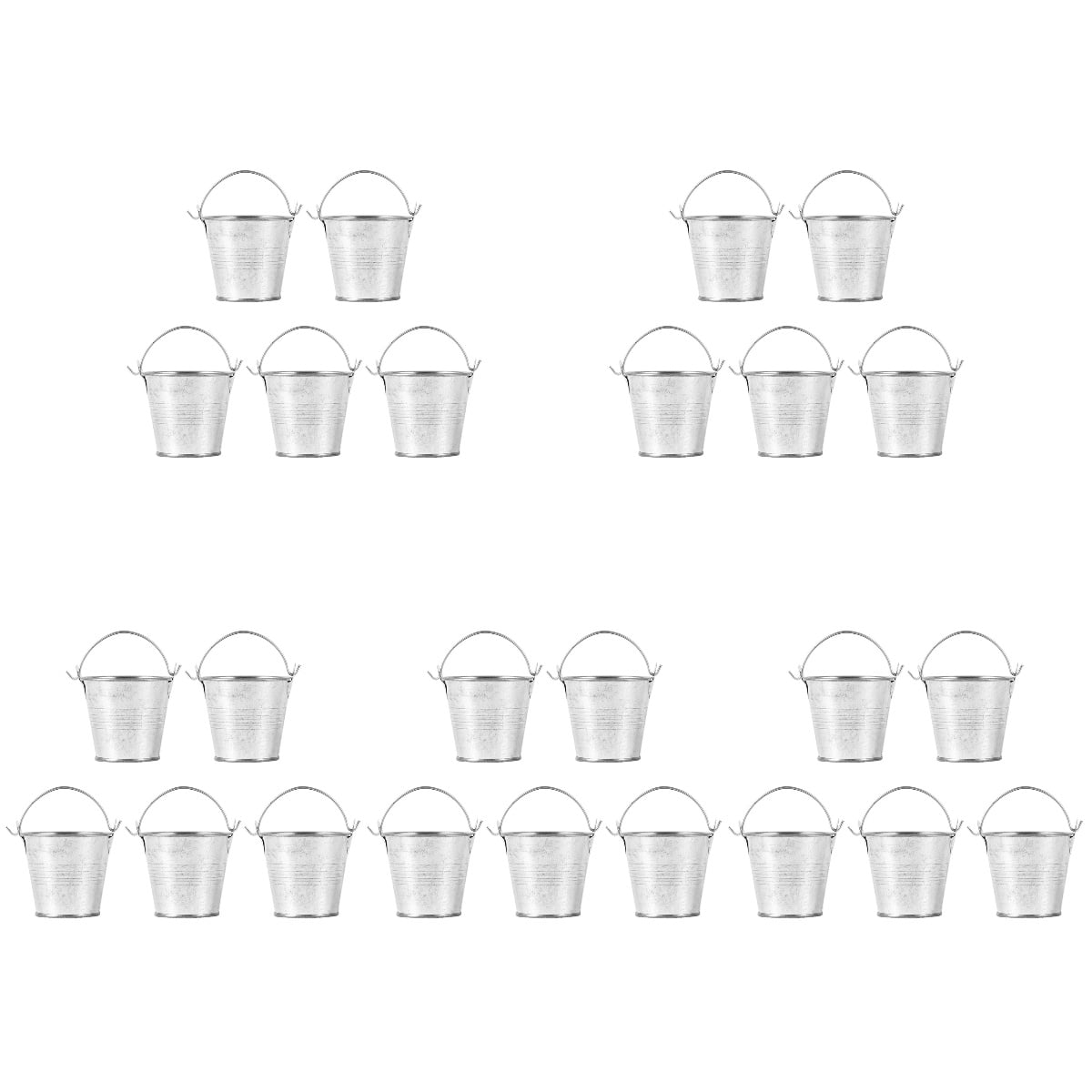25 Pcs Plant Decor Versatilen Graceless Galvanized Tin Pails Stainless ...