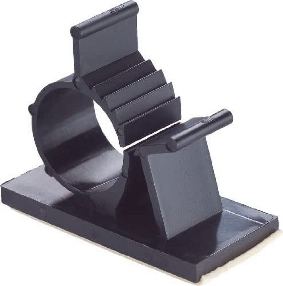 25 Pcs Plastic Kwik Clips Black Adhesive Backed Nylon Wire Adjustable ...