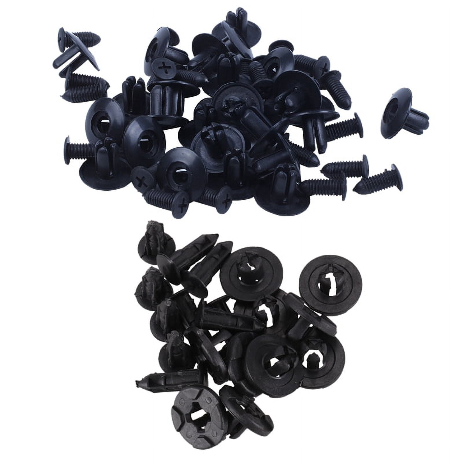 25 Pcs Plastic Push in Bumper Door Rivets Clip 8mm Hole Black & 10Pcs ...