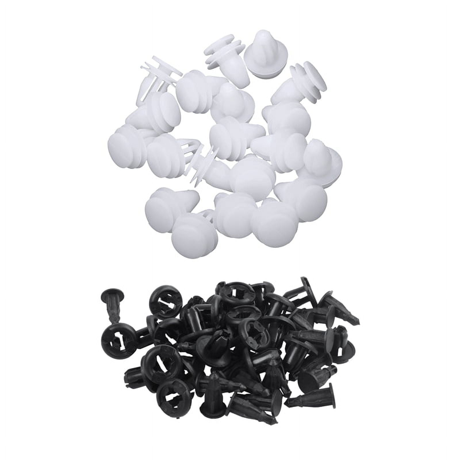 25 Pcs Plastic Push in Car Bumper Door Rivets Clip 10mm Hole with 20 ...
