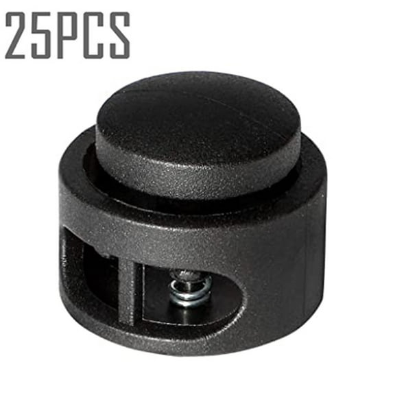 25 Pcs Plastic Short Spring Cord Locks for Drawstring, Paracord Toggle ...
