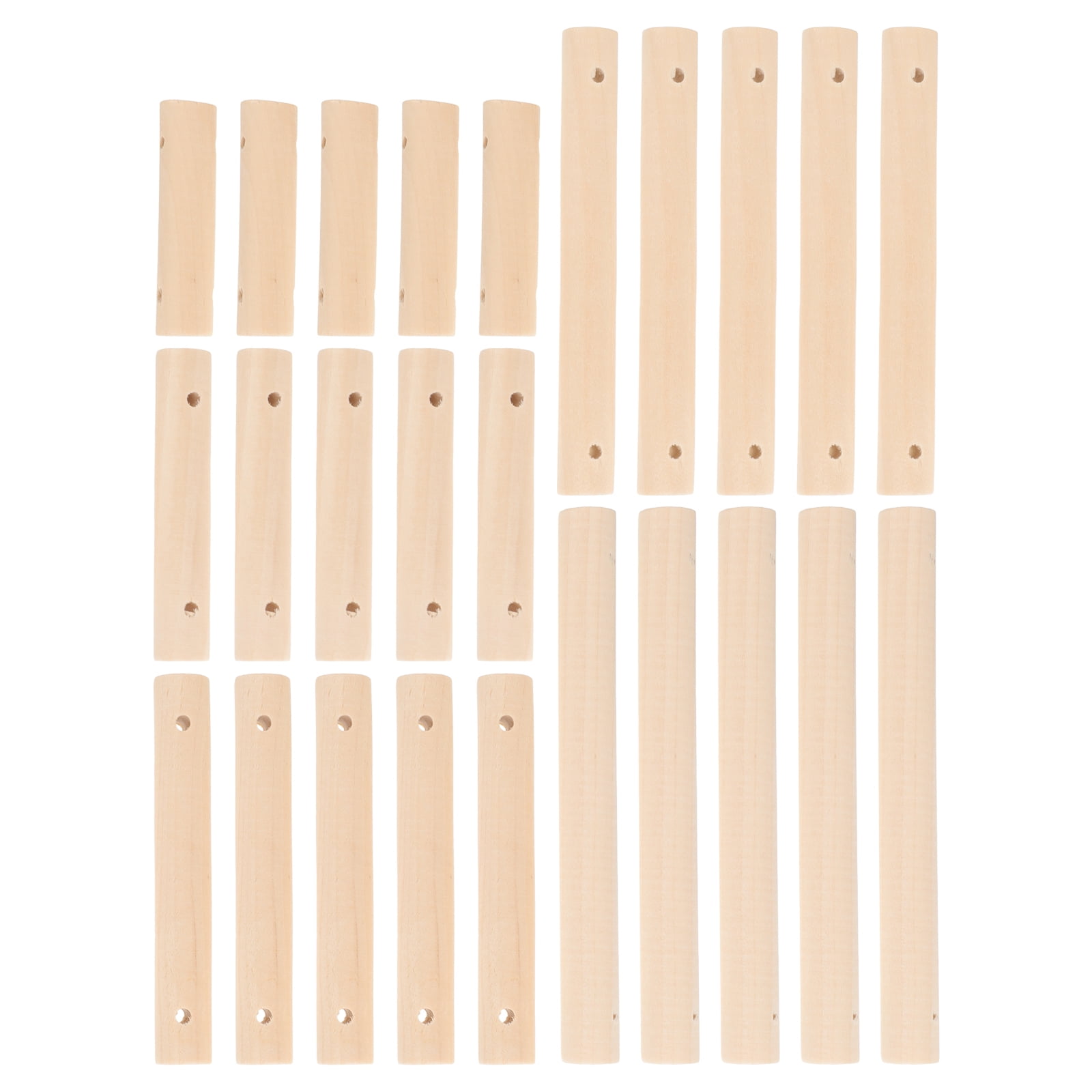 25 Pcs Round Wood Stick Accessories Wooden DIY Ornament Craft Making ...