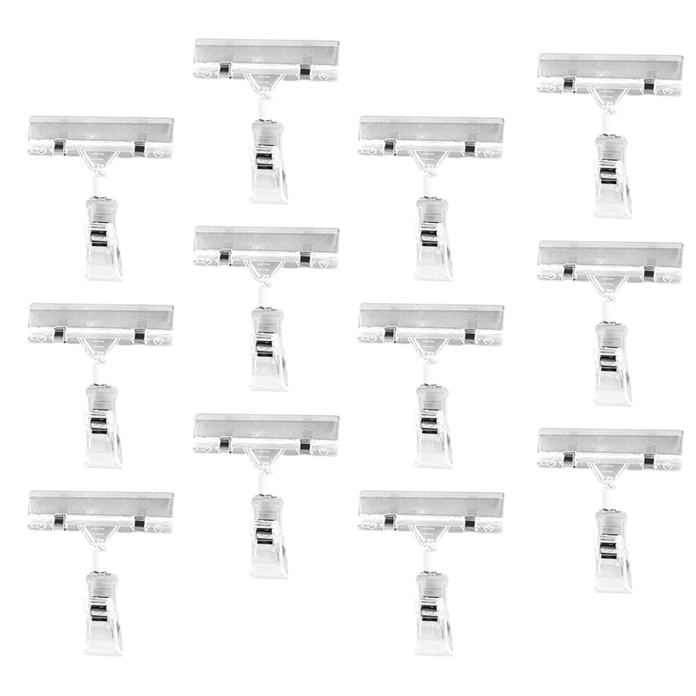 25 Pcs Shelf Clip Price Tag Clamp Sign Holder Stand The Office ...