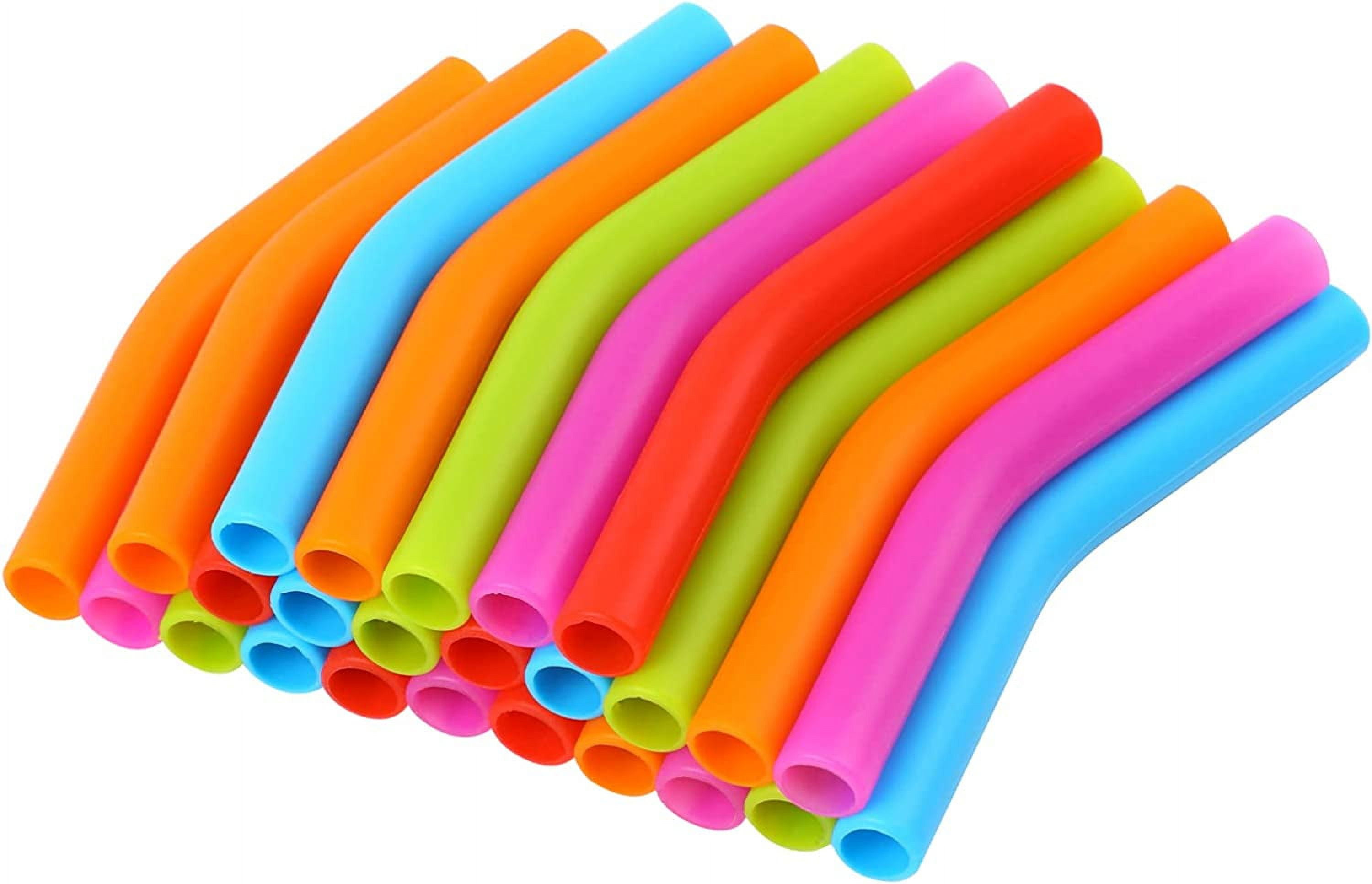 25 Pcs Silicone Straw Tips, Food Grade Silicone Straw Elbows, Soft ...