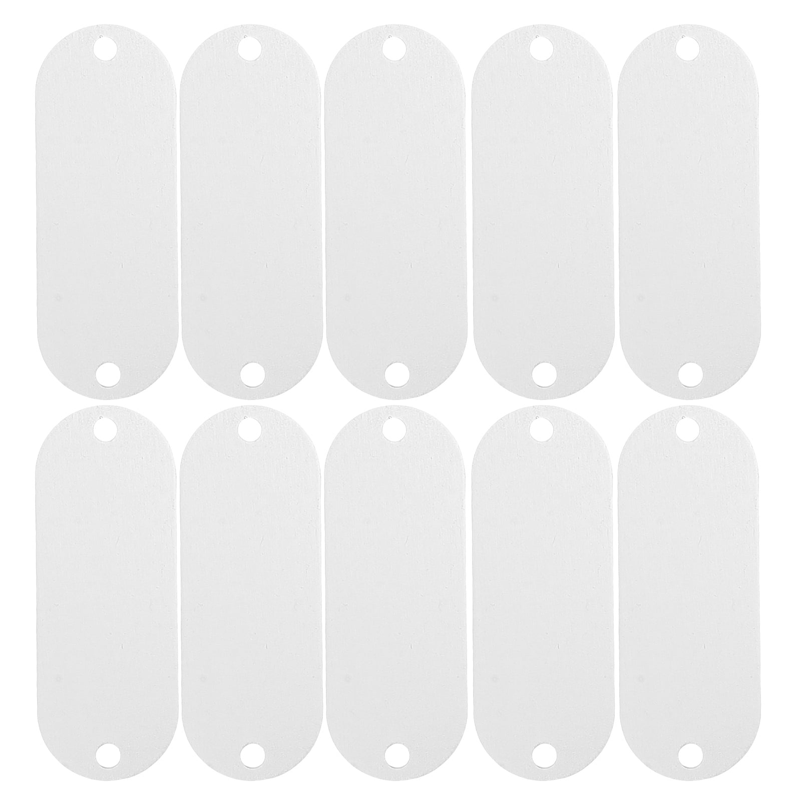 25 Pcs Silver Aluminum Stamping Blanks with Dual Holes for Engraving ...