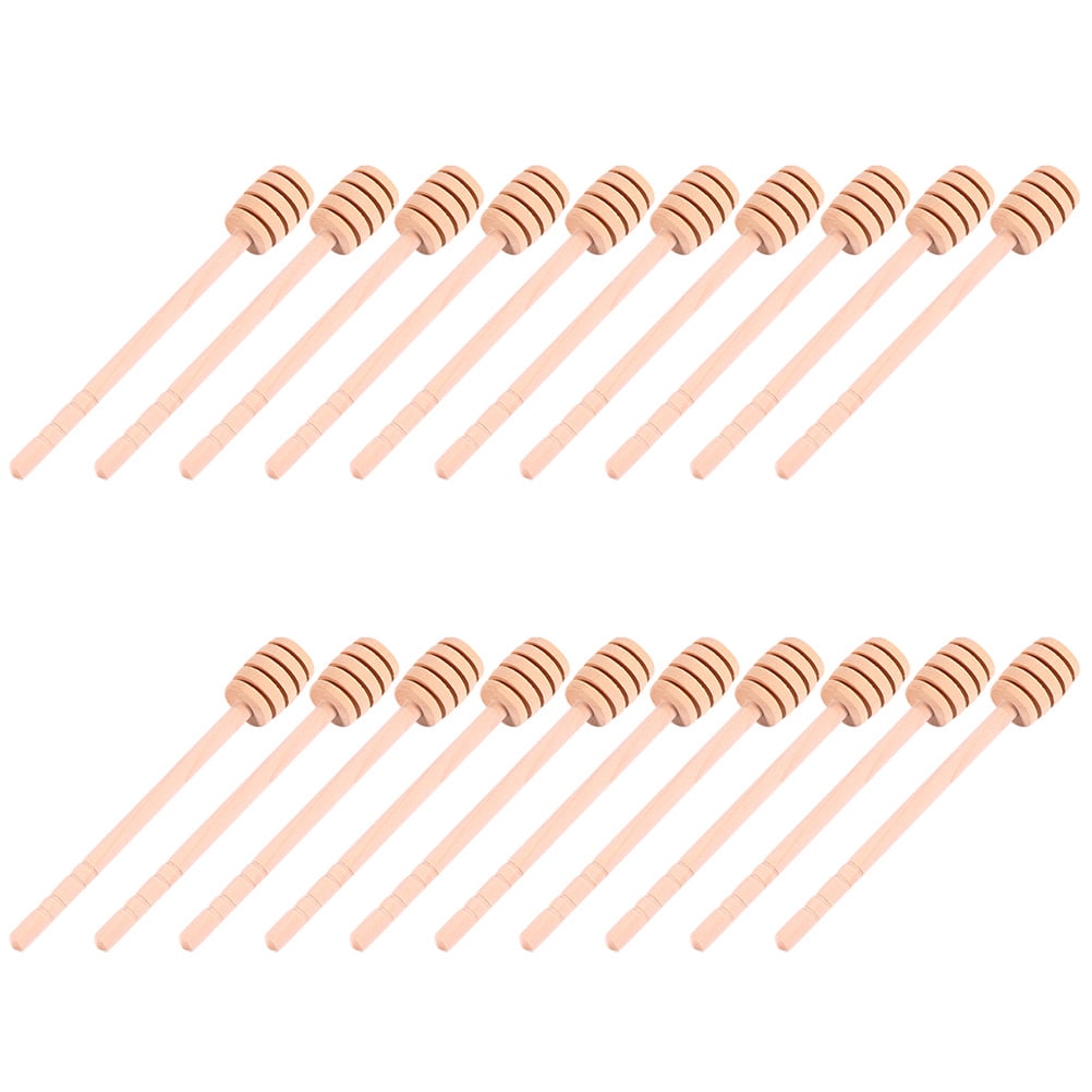 25 Pcs Spice Jars Honeypot Wooden Stirrer Mixing Stirrers Child ...