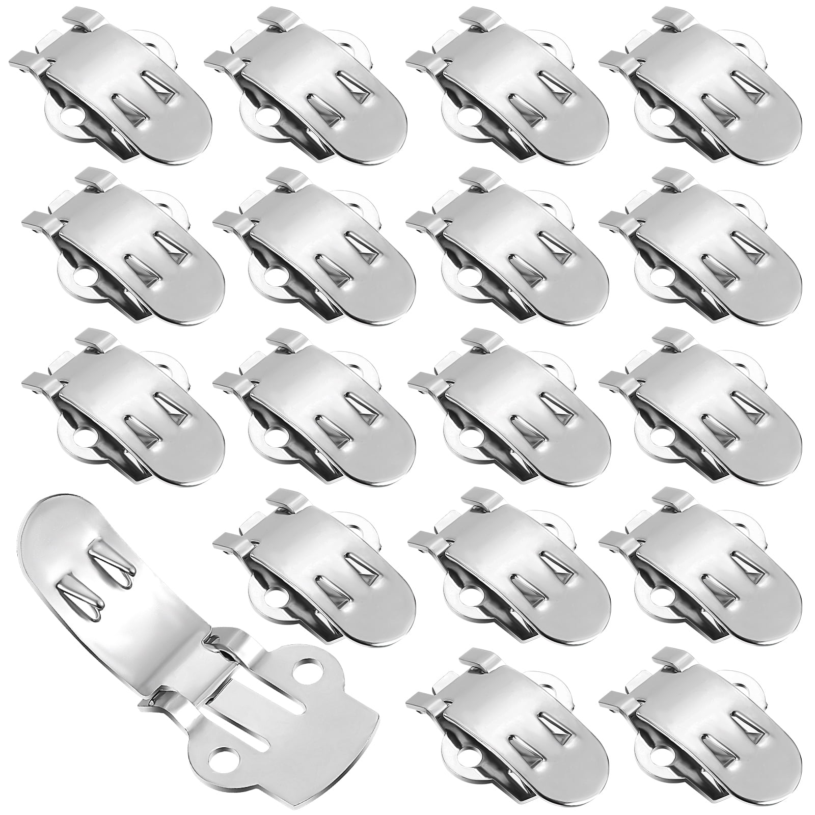 25 Pcs Stainless Steel Shoe Clips Flat Blank Shoe Buckles Decorative ...