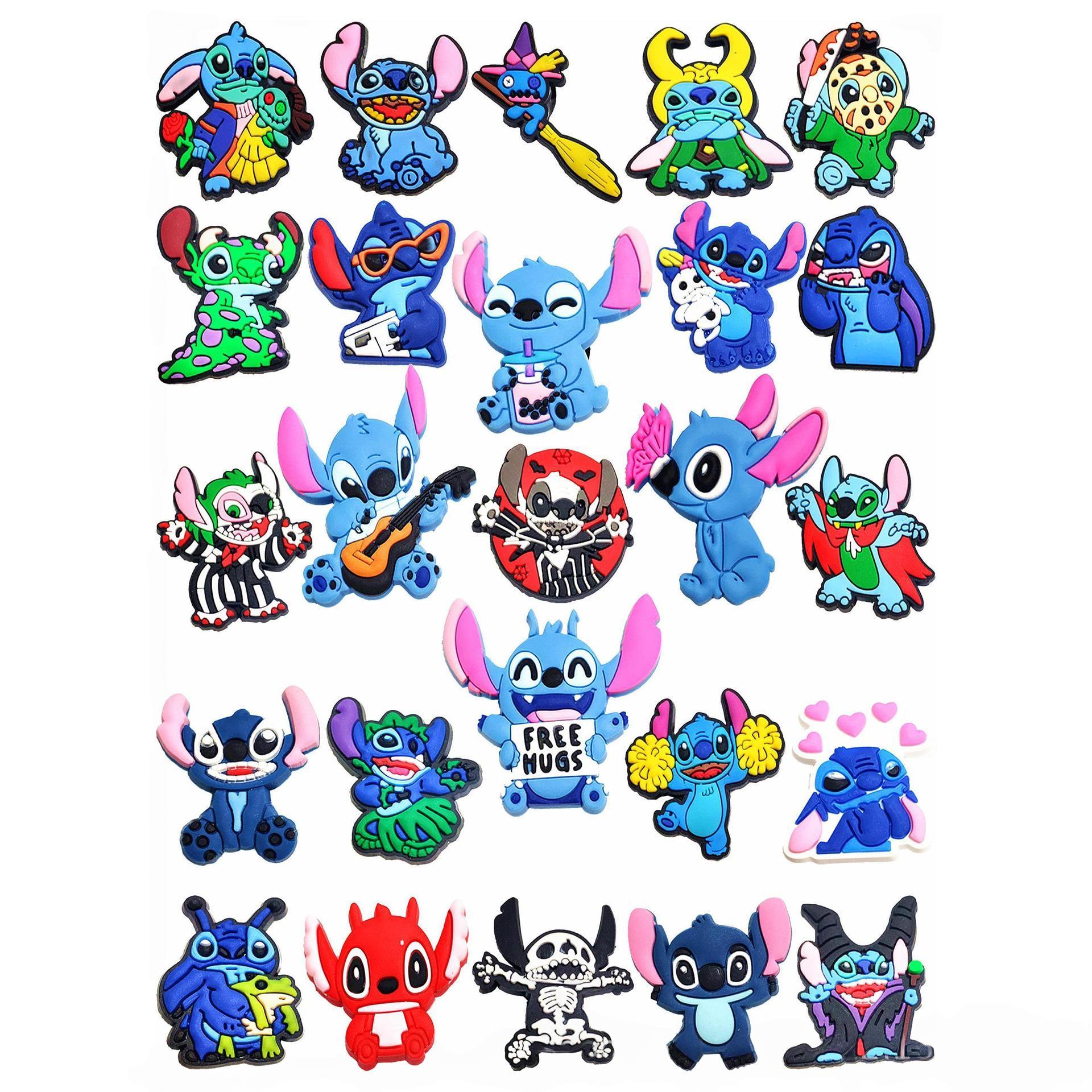 25 Pcs Stitch Shoe Charms for Clog Sandals, Cute Shoes Decoration ...
