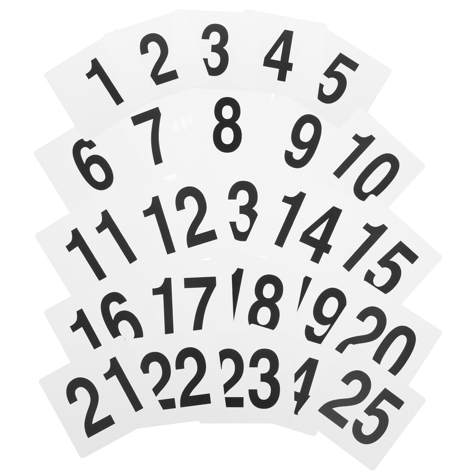 25 Pcs Tent Table Numbers Plate Chair Wedding Signs Card White Pvc ...