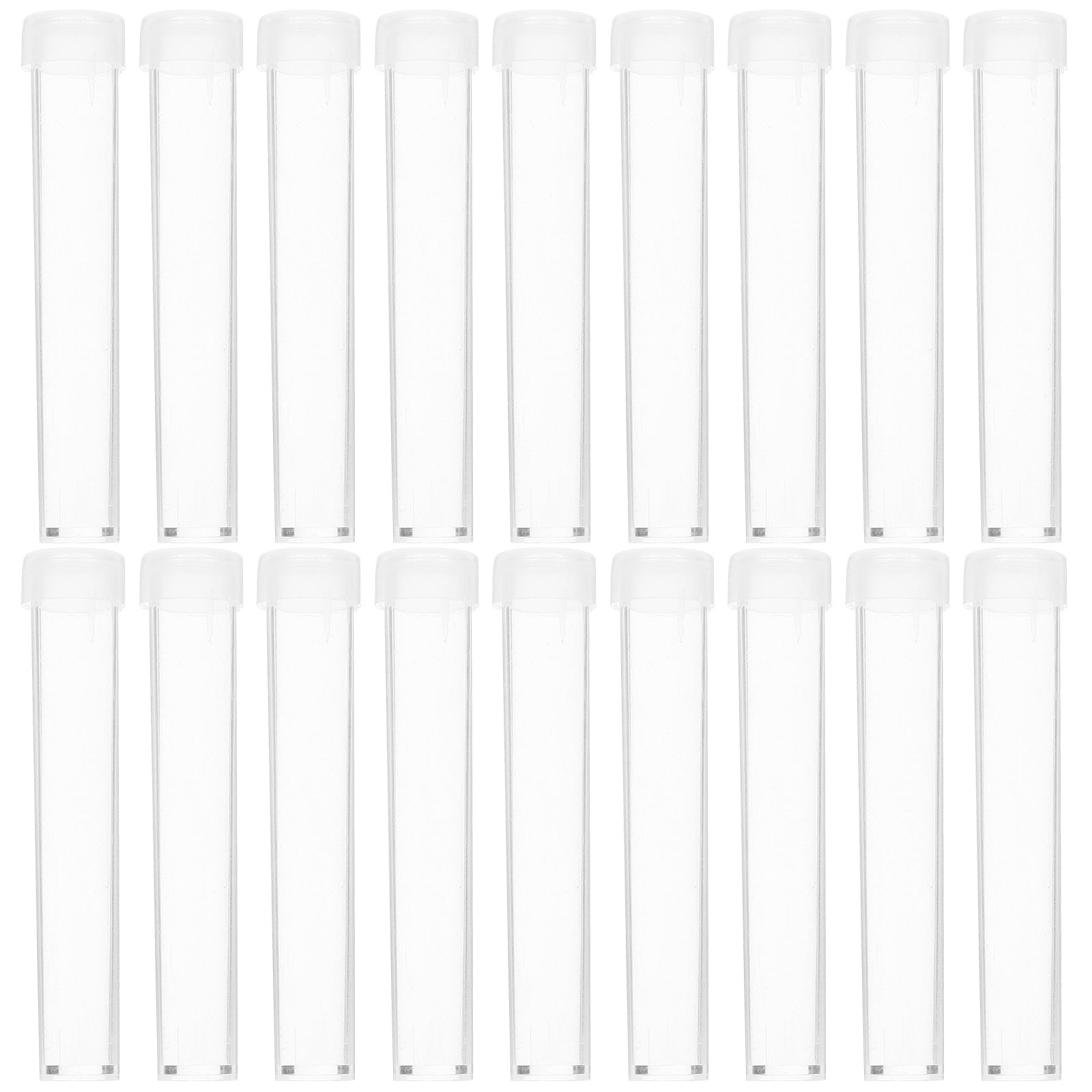 25 pcs Clear Plastic Test Tubes for Laboratory Experiments with Lids ...