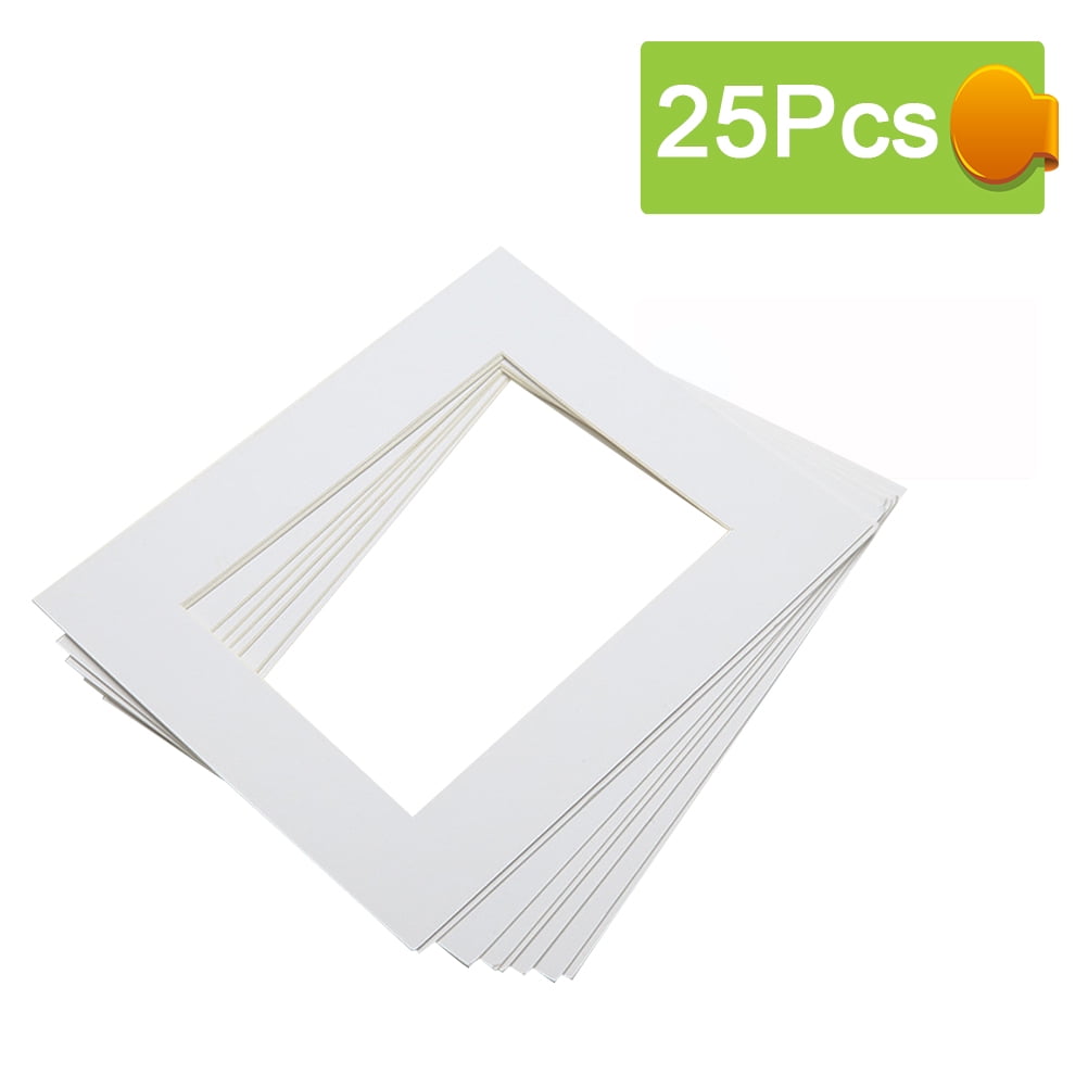 UKCOCO 25Pcs White Picture Mats Mattes Designed for Matting Photos ...