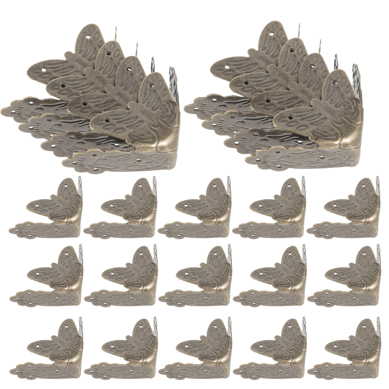 25 Pcs Tin Wrap Corner Edge Protector Protectors Table Cabinet Bumpers ...