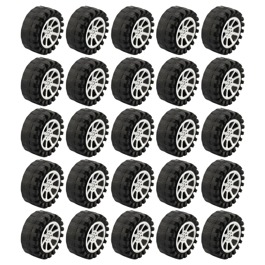 25 Pcs Toy Wheel Car DIY Model Wheels Plastic Child - Walmart.com