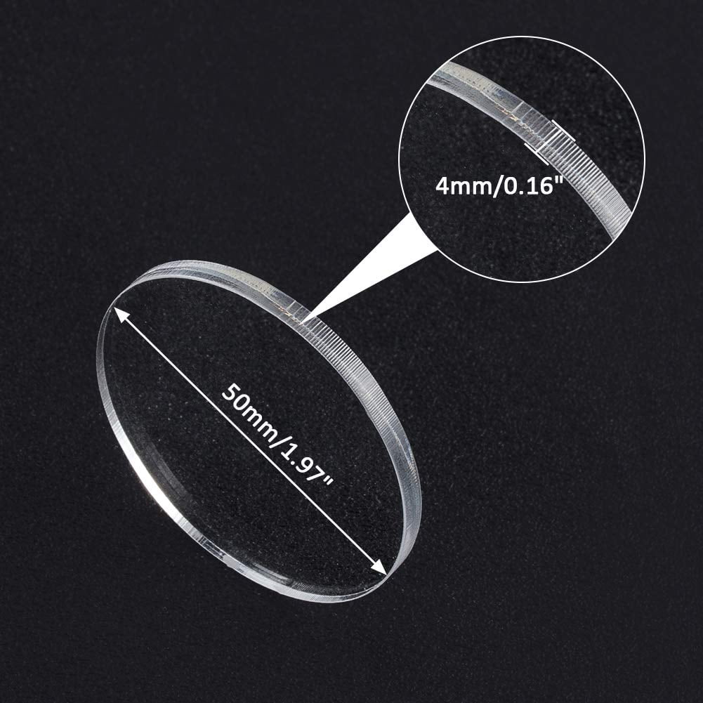 25 Pcs Transparent Acrylic Circle Blanks Discs, 2" Round Acrylic ...